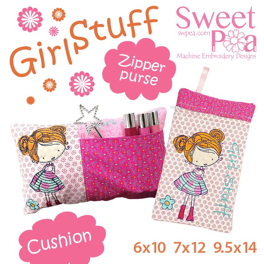 ITH Machine Embroidery Design - Girl Stuff Set