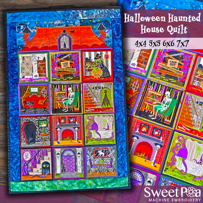Halloween Haunted House Quilt - Bulk Pack