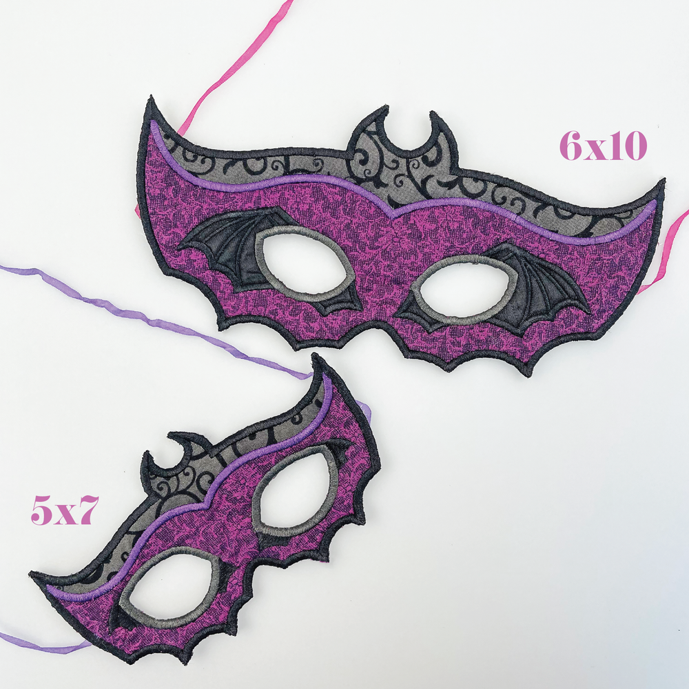 Halloween Masks 5x7 6x10 Machine Embroidery Design ITH