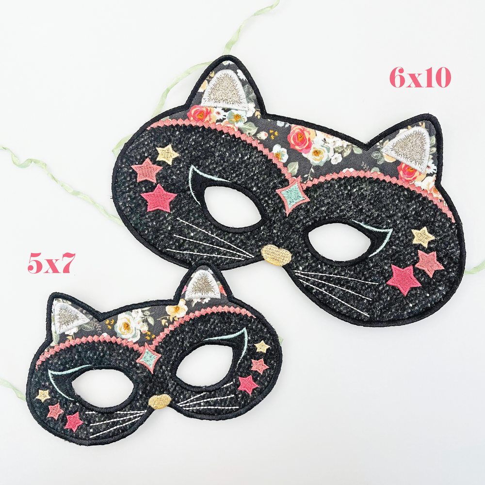 Halloween Masks 5x7 6x10 Machine Embroidery Design ITH