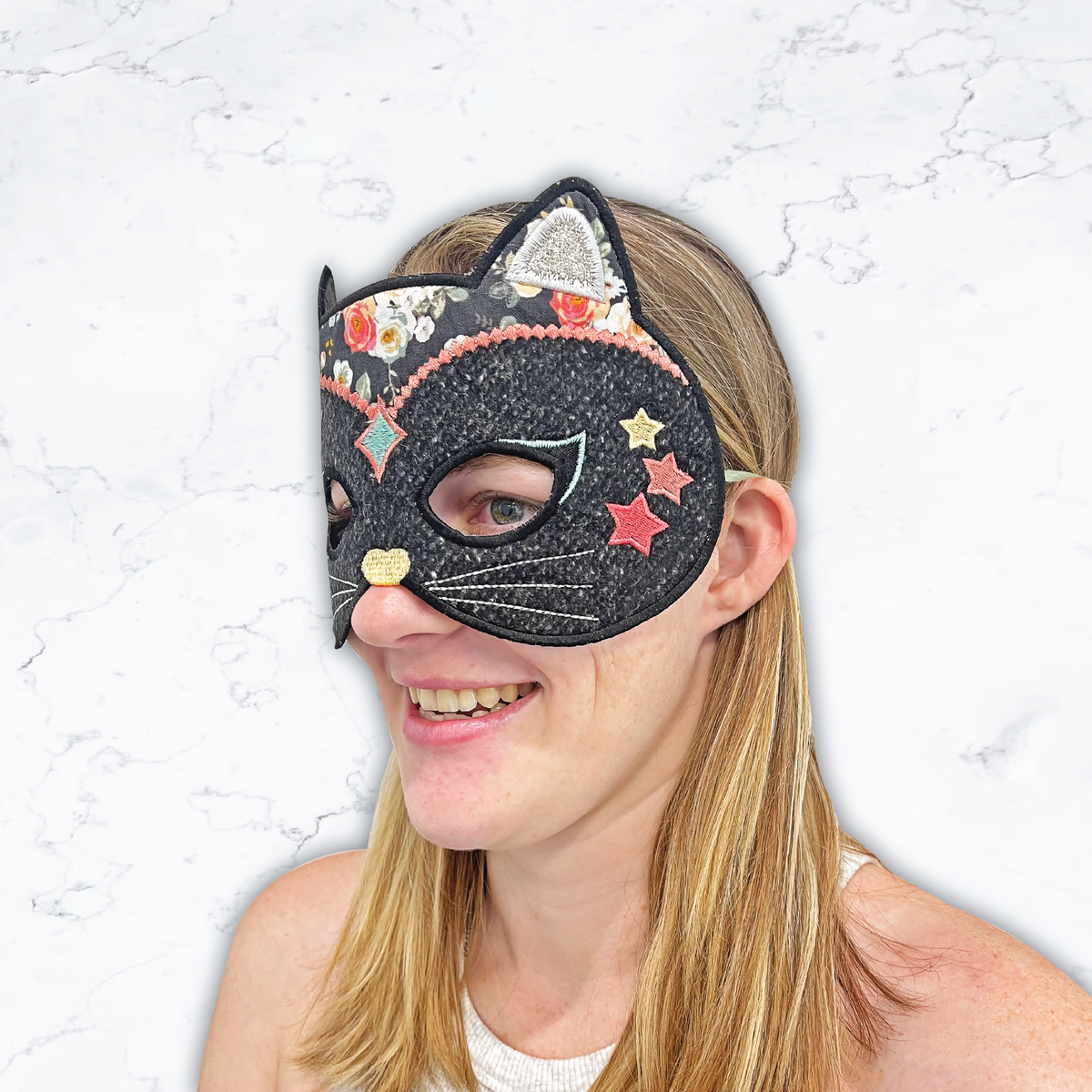 Halloween Masks 5x7 6x10 Machine Embroidery Design ITH