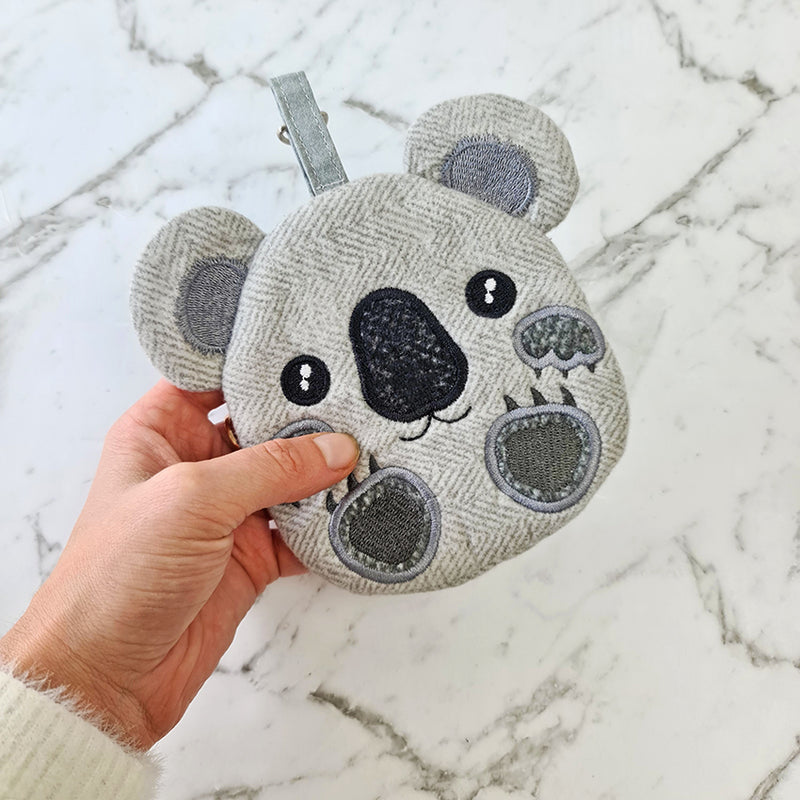 Embroidery Ideas - Little Koala Zipper Purse