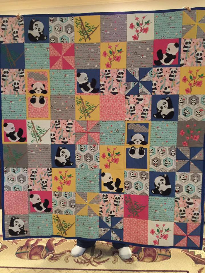 Machine Embroidery Design ITH - Panda Quilt