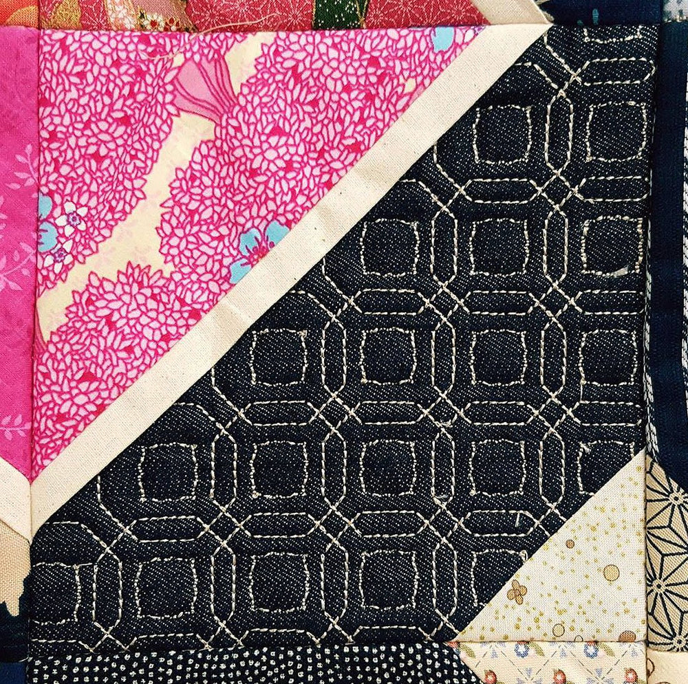 In The Hoop Machine Embroidery Design - Japanese Folded Sashiko Quilt