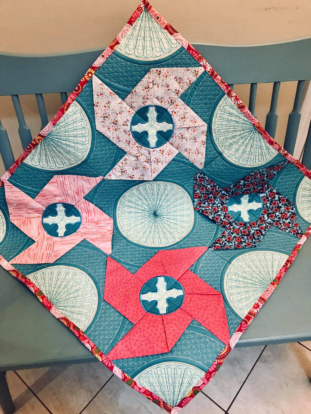 3D Japanese Pinwheel Quilt