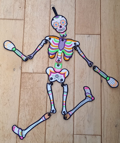 Embroidery Design ITH - Halloween Articulated Skeleton