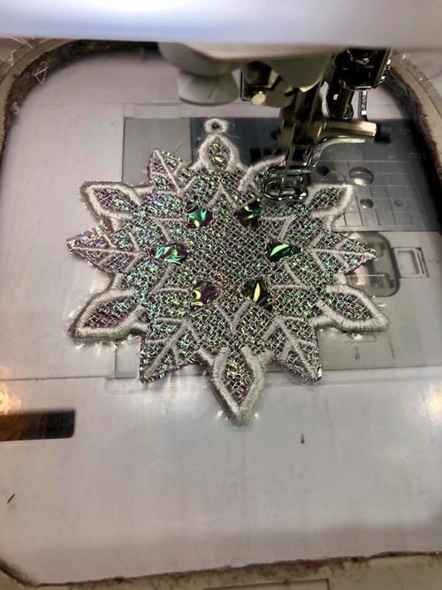 ITH Machine Embroidery Design - Free Standing Lace Snowflakes