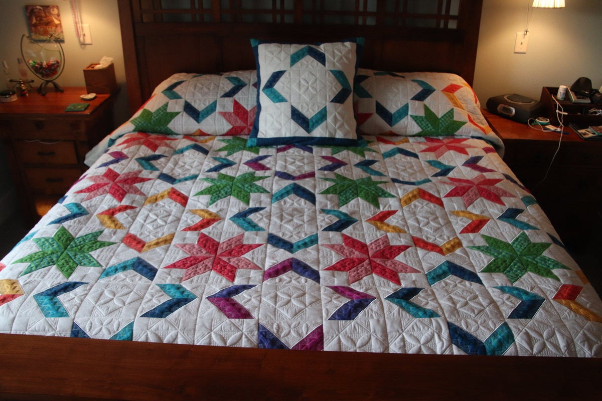 Machine Embroidery Ideas - Trapunto Star Quilt