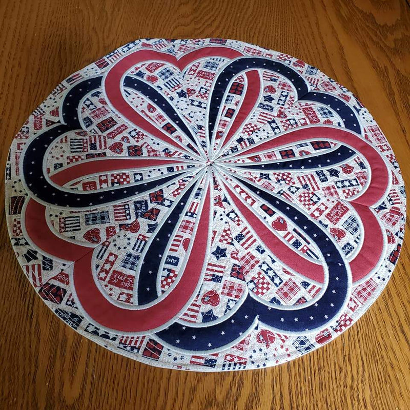 Celtic Love Heart Table Centre in the hoop machine embroidery design