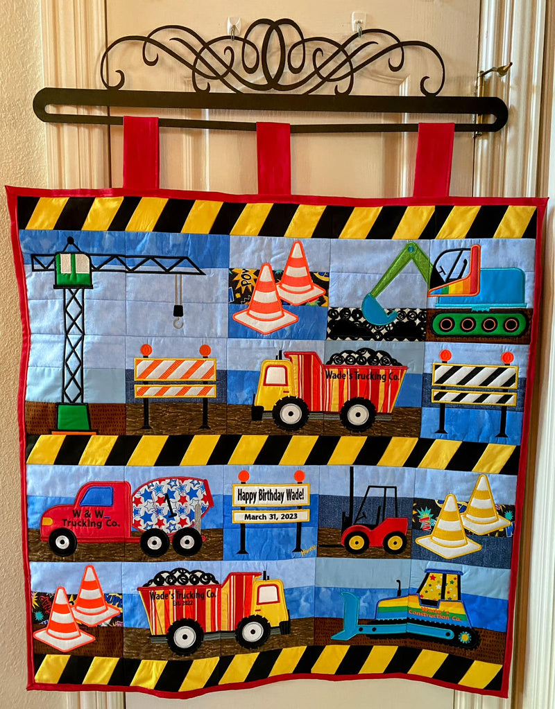 Under Construction Quilt 4x4 5x5 6x6 7x7