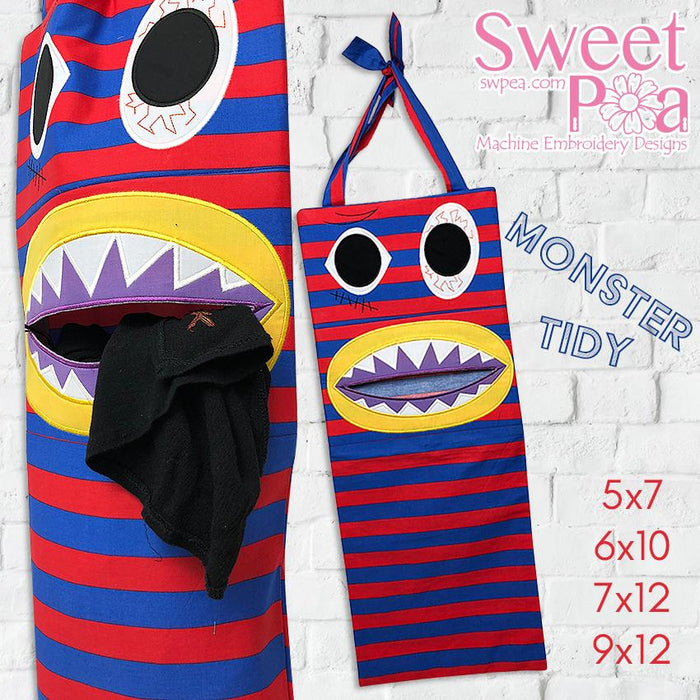 Cute Monster Tidy Embroidery Design In The Hoop (ITH)