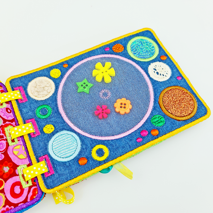 Fidget Book ITH machine embroidery design