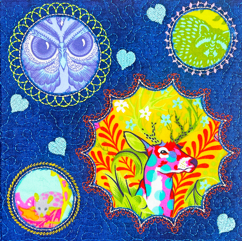 Reverse Applique Memories Cushion