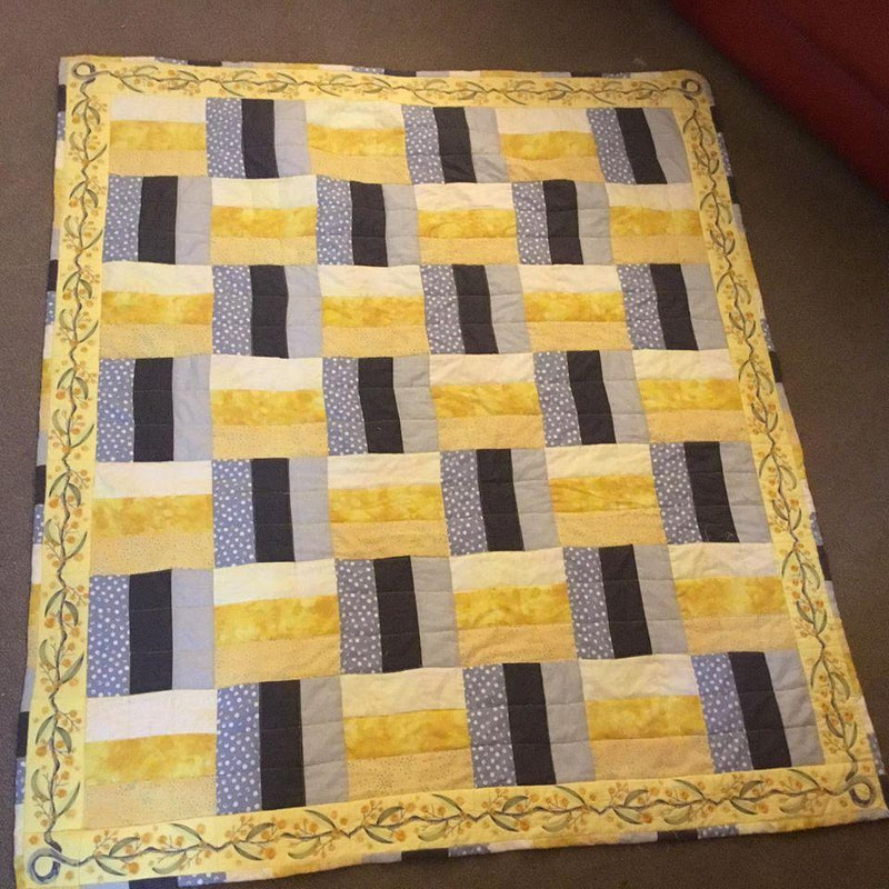 ITH Machine Embroidery Design - Golden Wattle Quilt Border