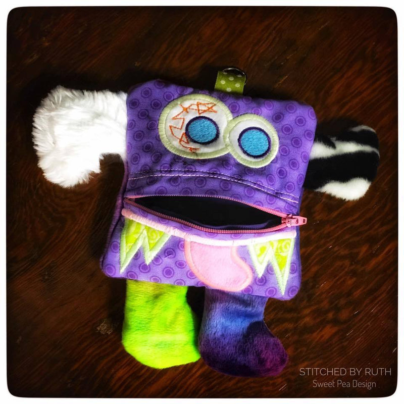 Worry Monster Zipper Purse Charity Design