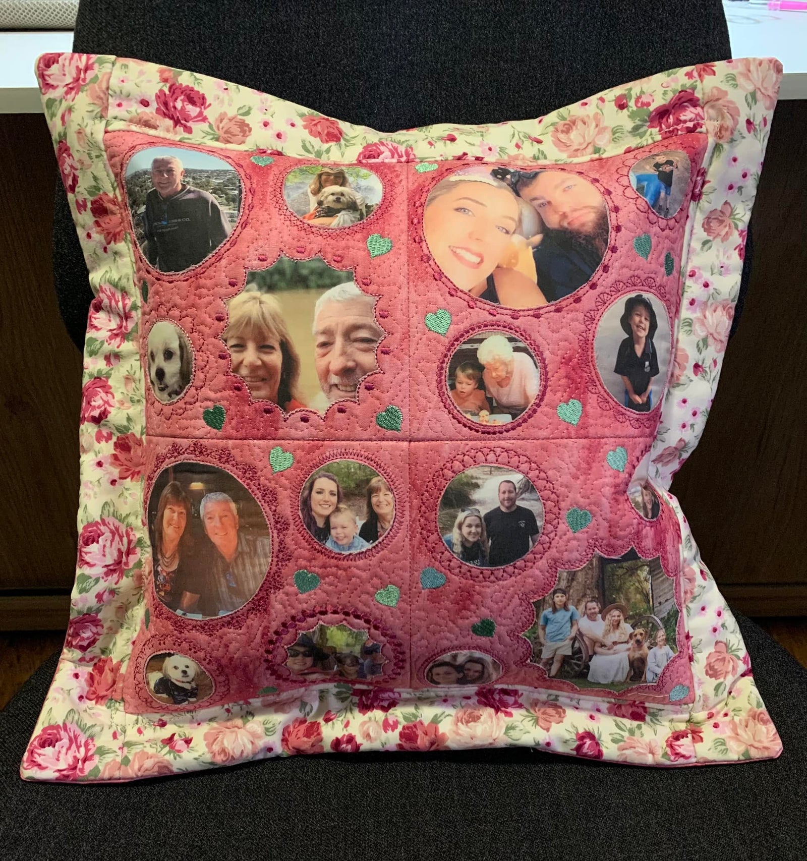 Reverse Applique Memories Cushion 4x4 5x5 6x6 7x7 8x8
