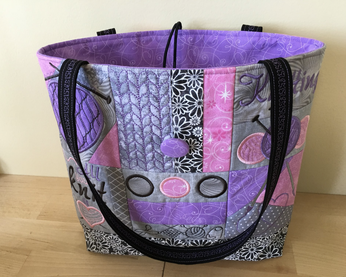Knitting Tote Bag
