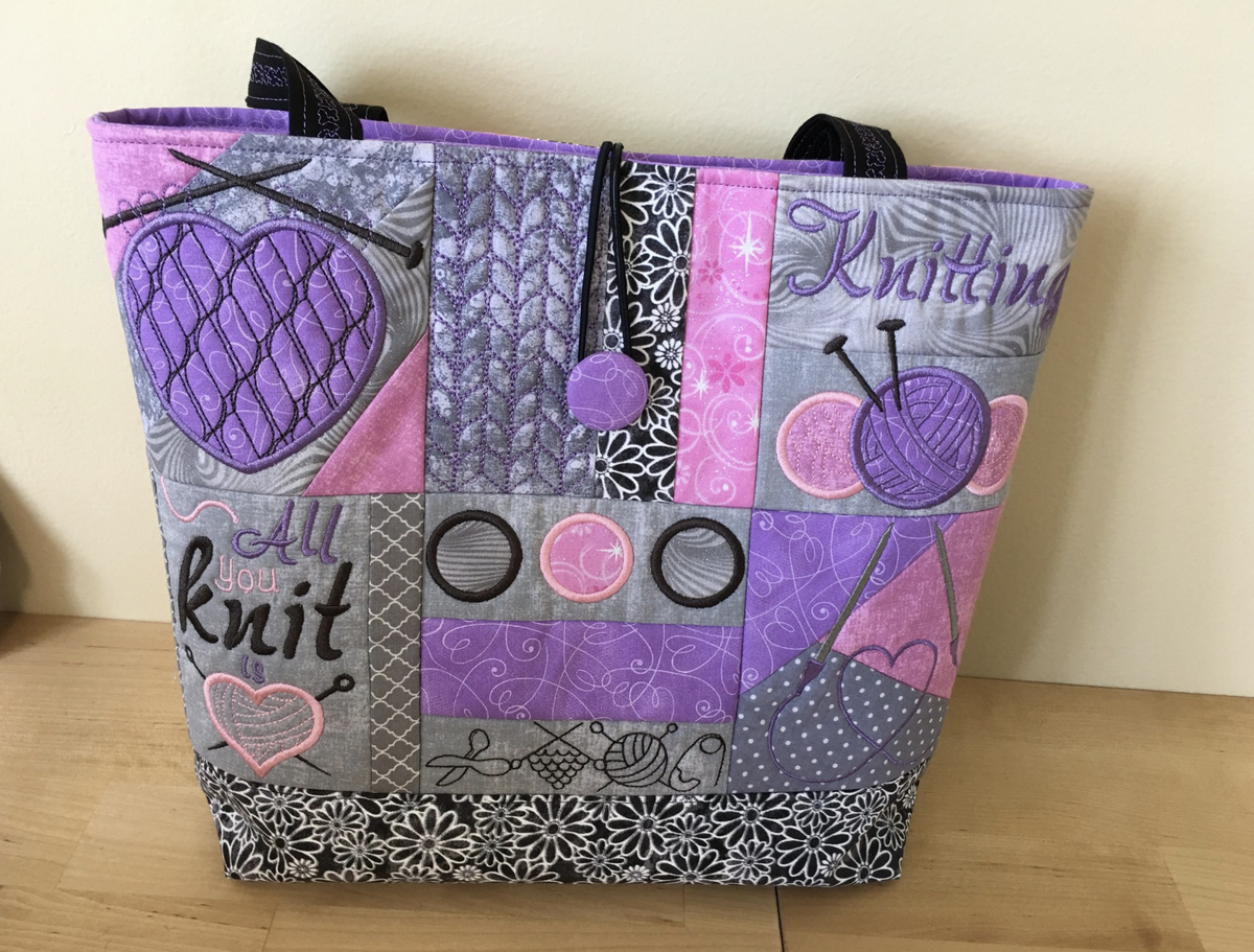 Knitting Tote Bag