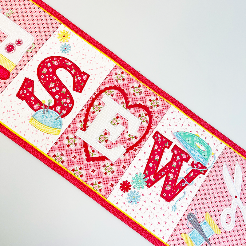 Machine Embroidery Designs - Sew Cute Table Runner