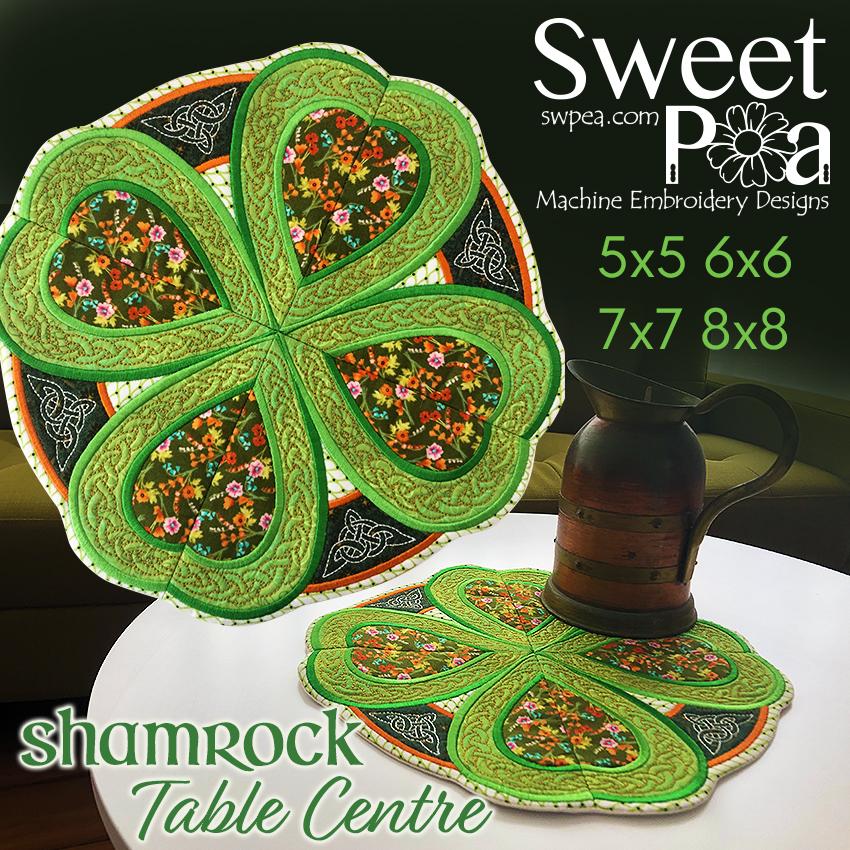 In The Hoop Embroidery - Shamrock Table Centre