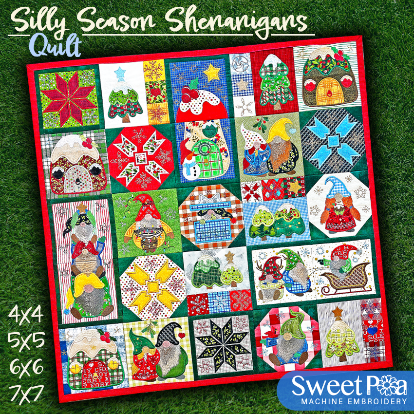 Silly Season Shenanigans Quilt 4x4 5x5 6x6 7x7