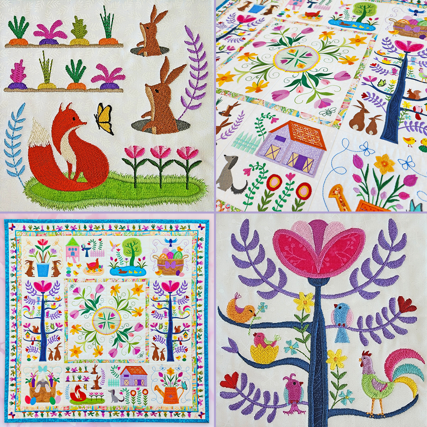 Spring Things Quilt Bulk Pack 4x4 5x5 6x6 7x7