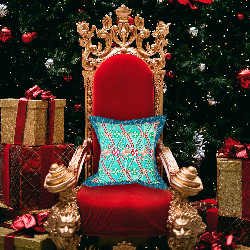 Christmas Candy Cushion in the hoop machine embroidery design ITH