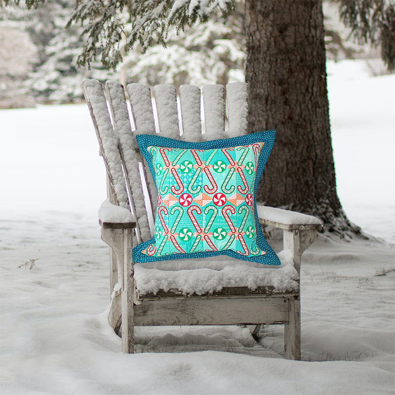 Christmas Candy Cushion in the hoop machine embroidery design ITH