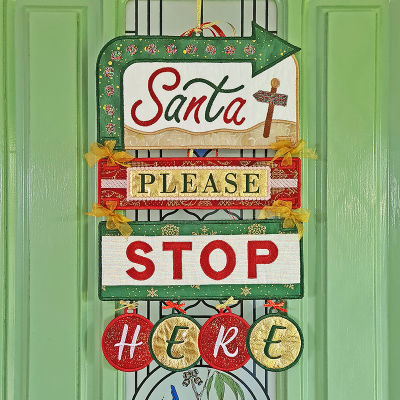Santa Please Stop Here Hanger
