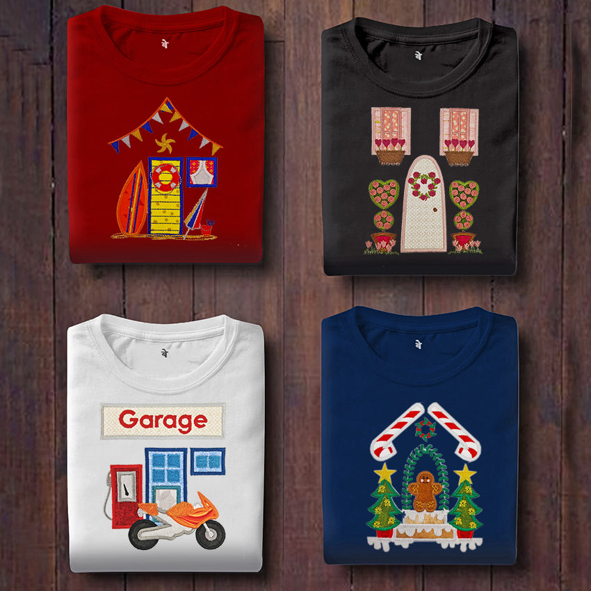 Assorted Home & Storefront Appliques 5x7 6x10 7x12