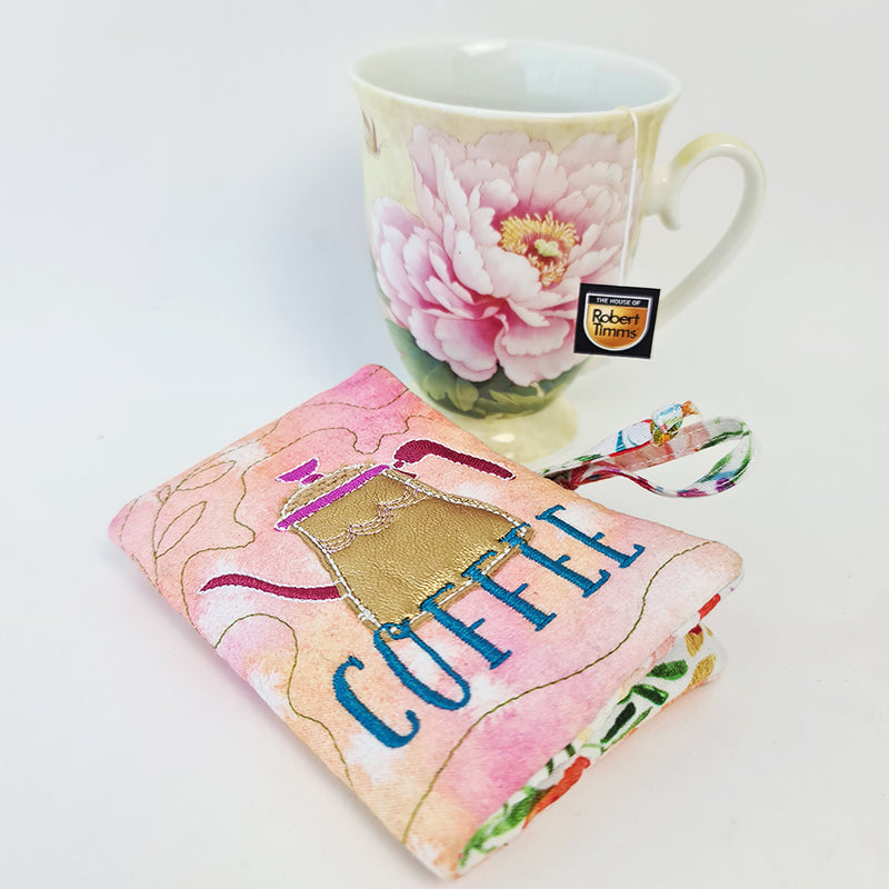 Coffee Wallet 5x7 in the hoop machine embroidery design ITH