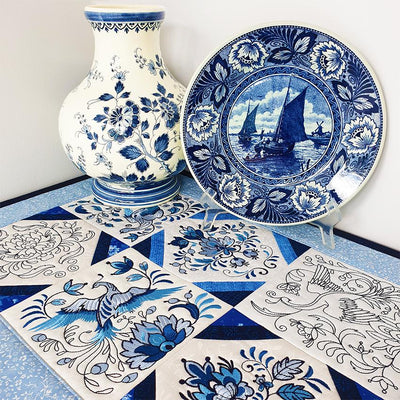 Delft Inspired Table Runner or Hanger
