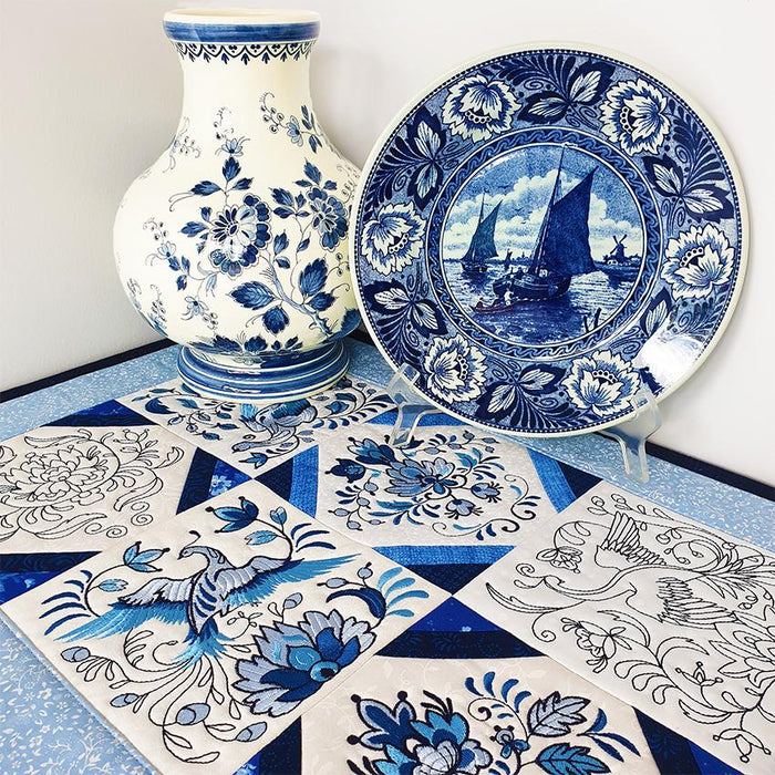Delft Inspired Table Runner or Hanger