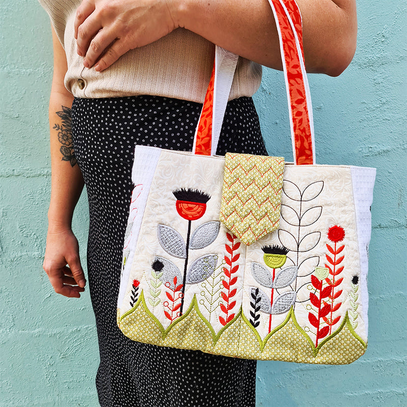 In The Hoop Machine Embroidery Design - Meadow Bag