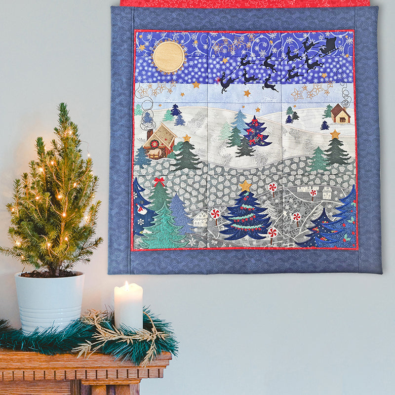 In The Hoop Embroidery Design - Christmas Night Scene