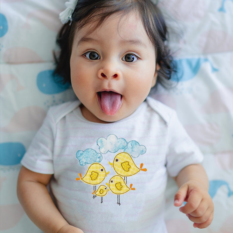 Four Little Chicks Raw-Edge Applique Design