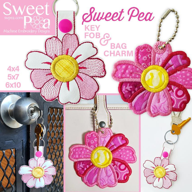 Sweet Pea Key FOB & Bag Charm Set