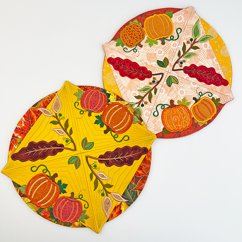 Embroidery Ideas & Patterns - Pumpkin Table Centre