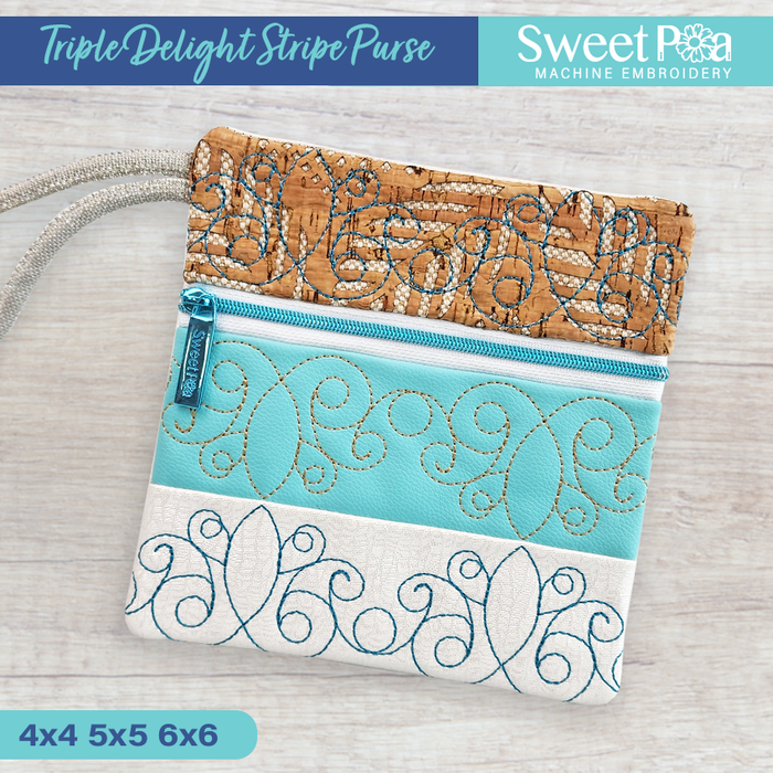 Triple Delight Stripe Purse