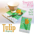 Machine Embroidery Design Download - Tulip Mug Rug
