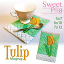 Machine Embroidery Design Download - Tulip Mug Rug