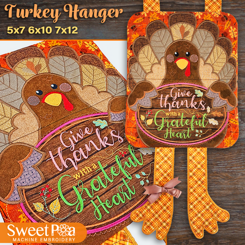 Turkey Hanger ITH Machine Embroidery Design