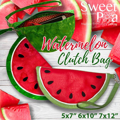 Watermelon Zippered Clutch Bag 5x7 6x10 7x12
