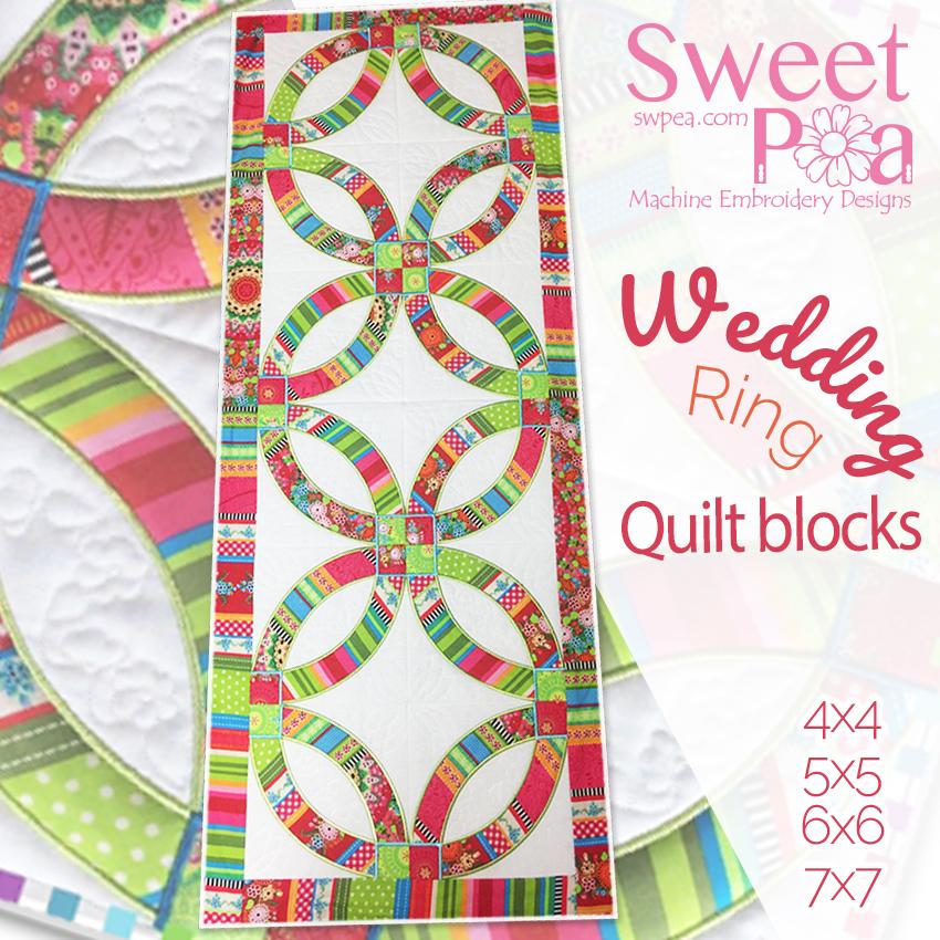 Machine Embroidery Designs - Wedding Rings Quilt & Blocks