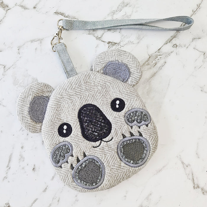 Embroidery Ideas - Little Koala Zipper Purse