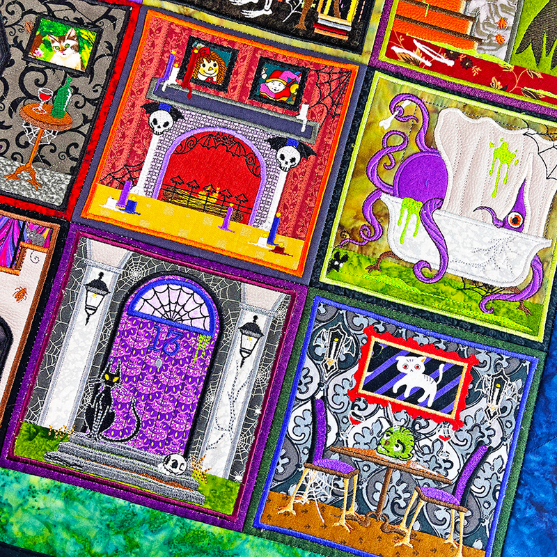 Halloween Haunted House Quilt - Bulk Pack