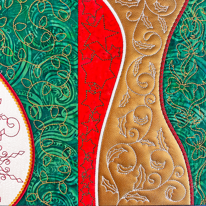 ITH Machine Embroidery Design - Christmas Freeform Table Runner