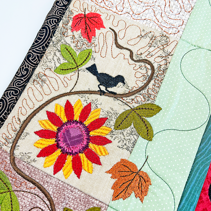 Embroidery Designs Brisbane - An Autumn Day Quilt Scene