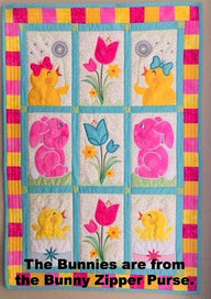 In The Hoop Embroidery - Spring Chickens Table Runner