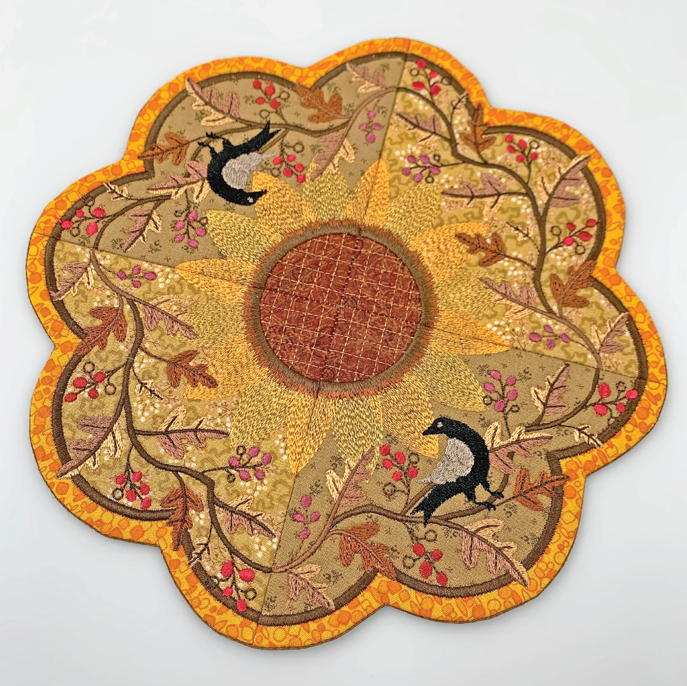 Embroidery Ideas & Patterns - Fall Candle Mat